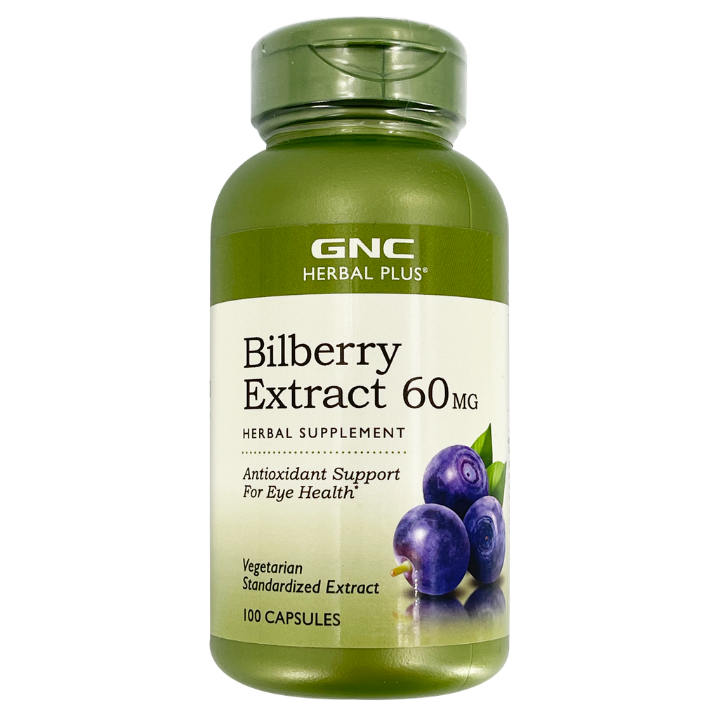 Herbal Plus® Bilberry Extract 60mg 100 Capsules - gnc.com.au