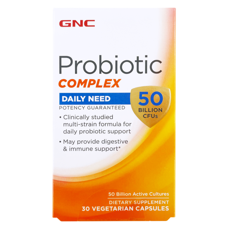 GNC Probiotic Complex Daily Need 50 Billion CFUs 30 Vegetarian Capsules ...