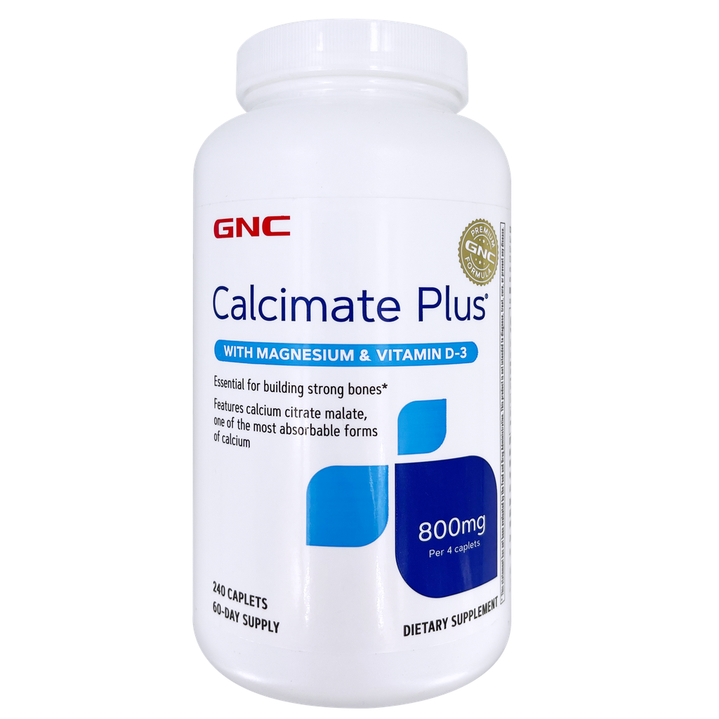 Calcimate Plus® Magnesium & Vitamin D-3 800 mg 240 caplets - gnc.com.au