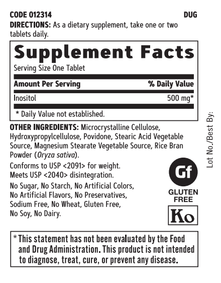 Inositol 500mg 60 vegetarian tablets - gnc.com.au